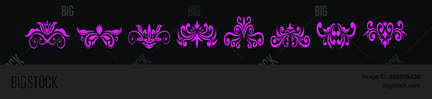 Set Cartouche Cartoon Vector & Photo (Free Trial) | Bigstock