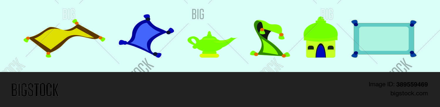 Set Flying Carpet Vector & Photo (Free Trial) | Bigstock