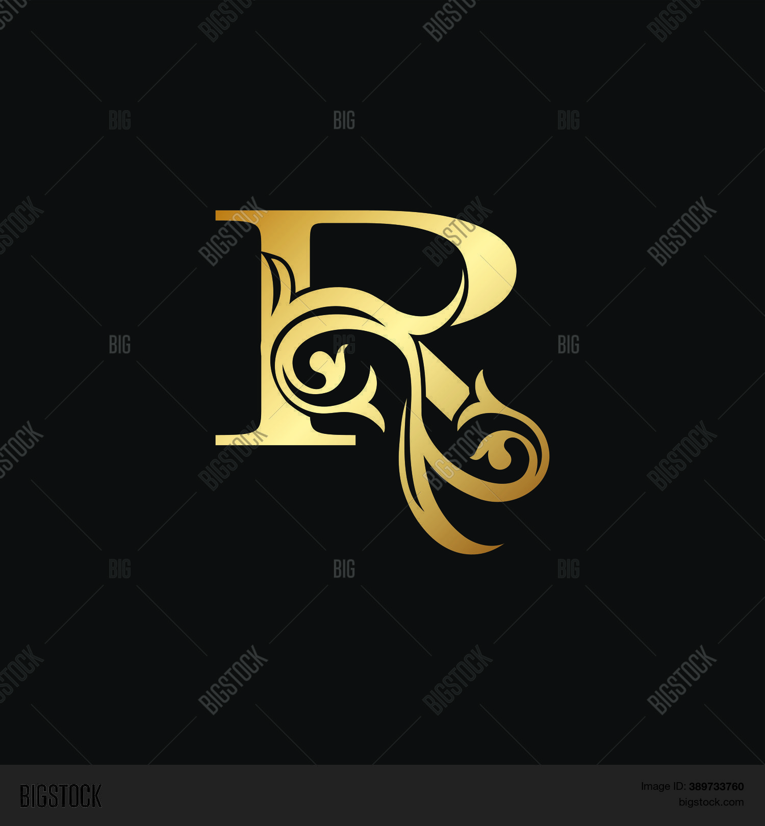 Luxury Gold Letter R Vector & Photo (Free Trial) | Bigstock