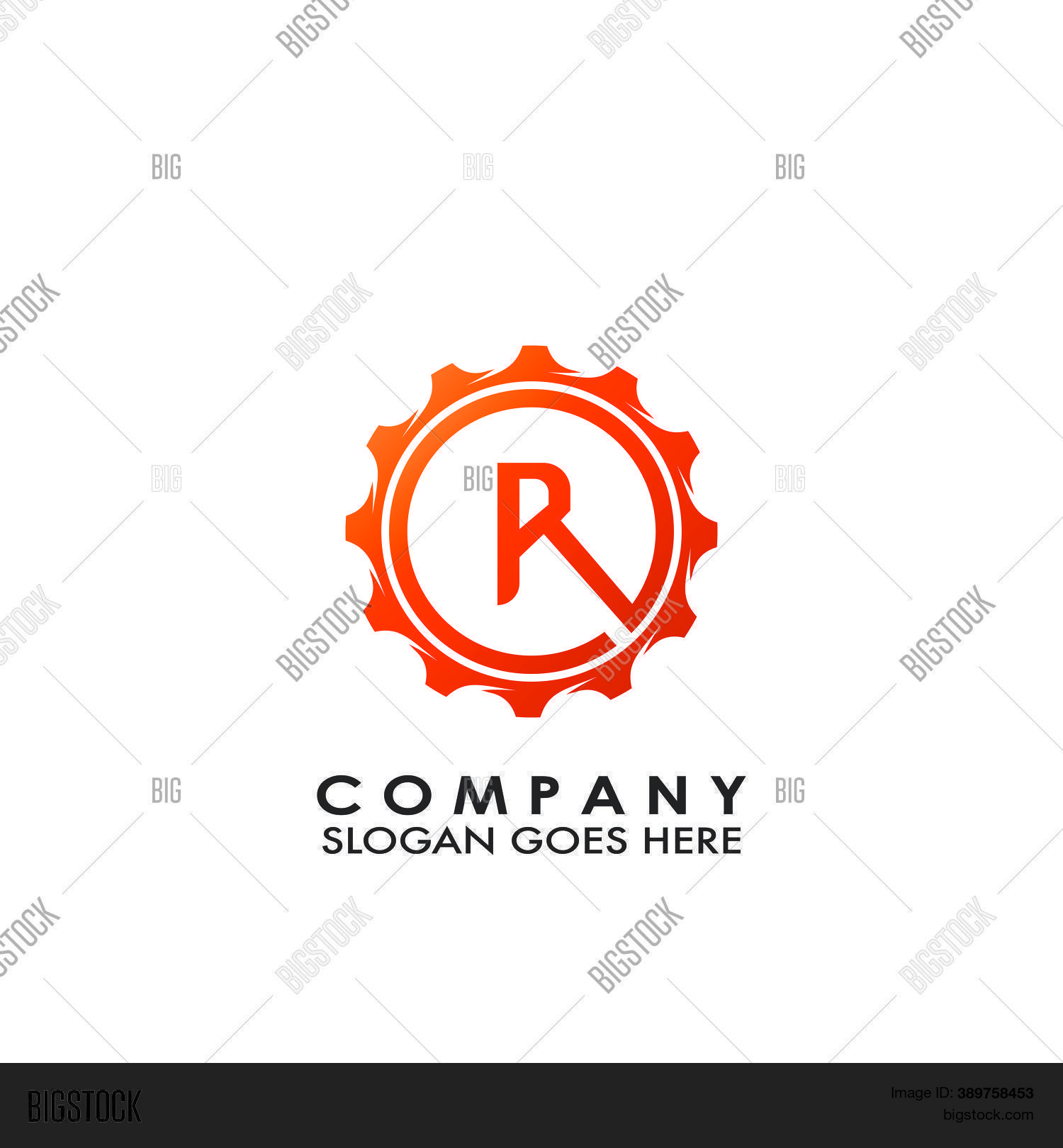 Letter R Modern Gear Vector & Photo (Free Trial) | Bigstock