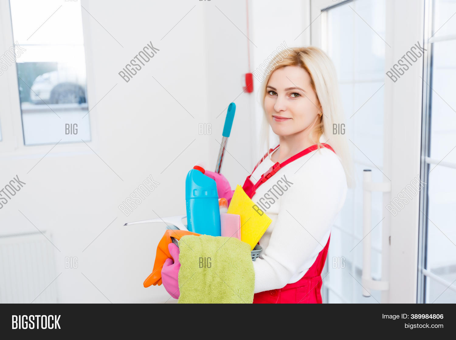 Cleaning Lady Bucket Image & Photo (Free Trial) | Bigstock
