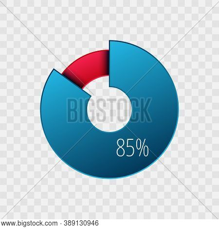 85 Percent Pie Chart Vector & Photo (Free Trial) | Bigstock