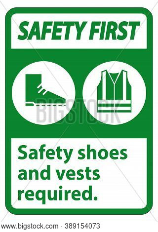 Safety Shoes Sign Vector