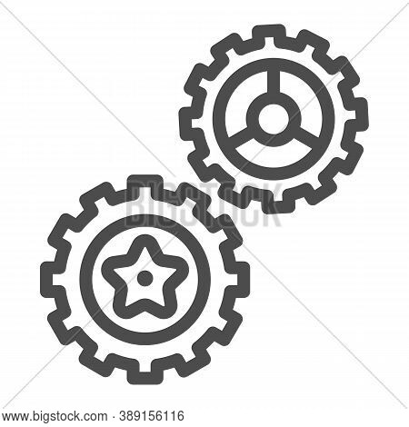 Rotating Gears Line Vector & Photo (Free Trial) | Bigstock