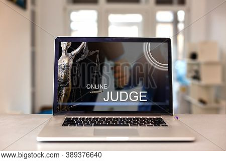 Law Online On Laptop Image & Photo (Free Trial) | Bigstock