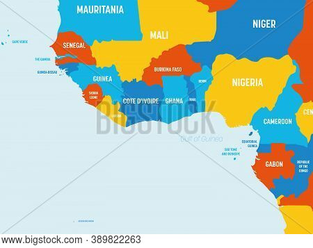 Western Africa Map - Vector & Photo (Free Trial) | Bigstock