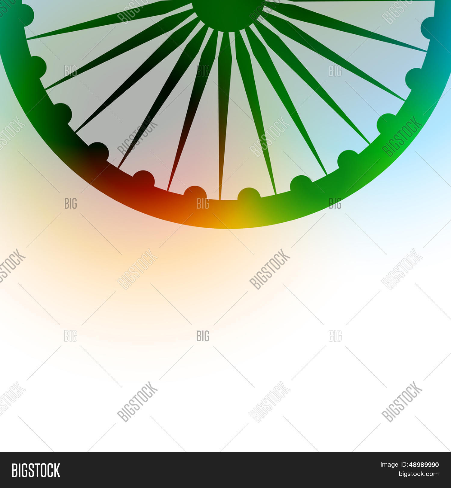 Indian Flag Wheel On Vector & Photo (Free Trial) | Bigstock