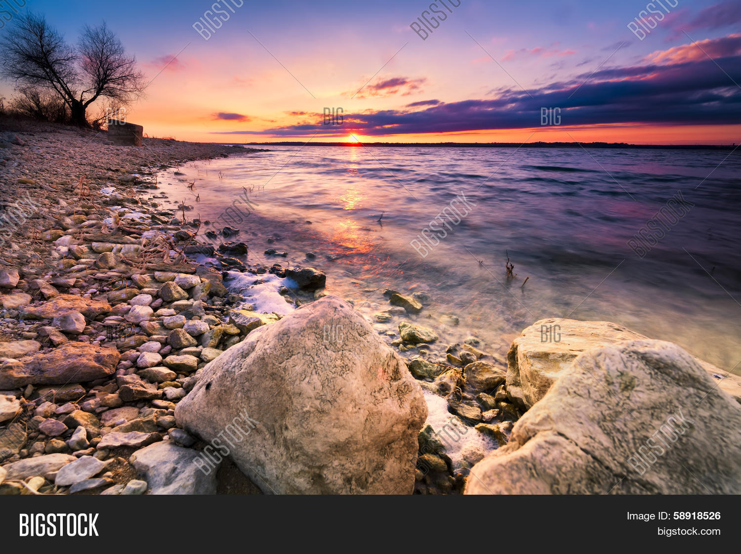 Benbrook Lake Sunset Image & Photo (Free Trial) | Bigstock