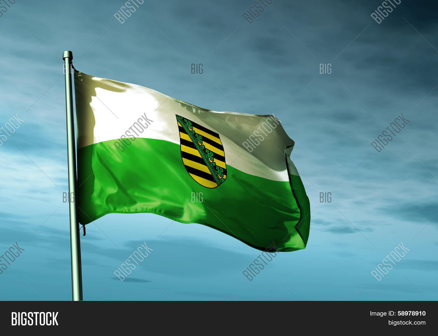 Saxony (GER) Flag Image & Photo (Free Trial) | Bigstock