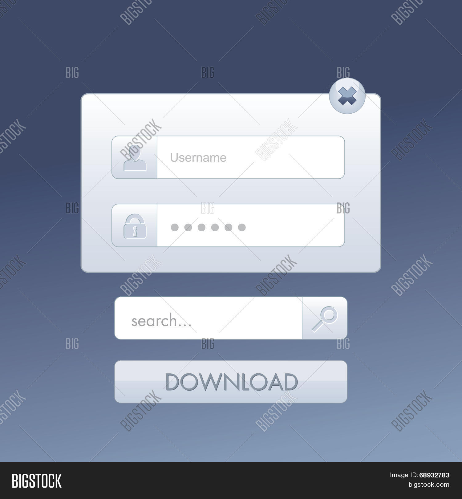 Vector Login Form Vector & Photo (Free Trial) | Bigstock