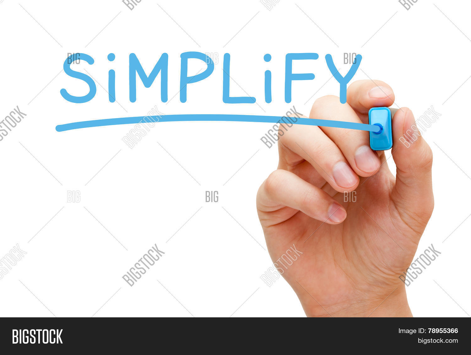 Simplify Blue Marker Image & Photo (Free Trial) | Bigstock