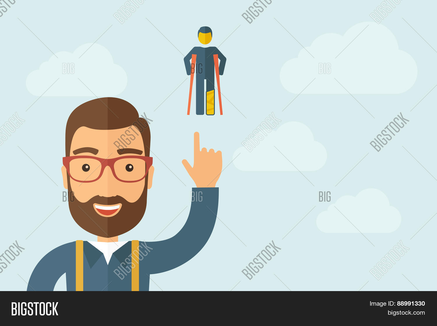 Man Pointing Man Vector & Photo (Free Trial) | Bigstock