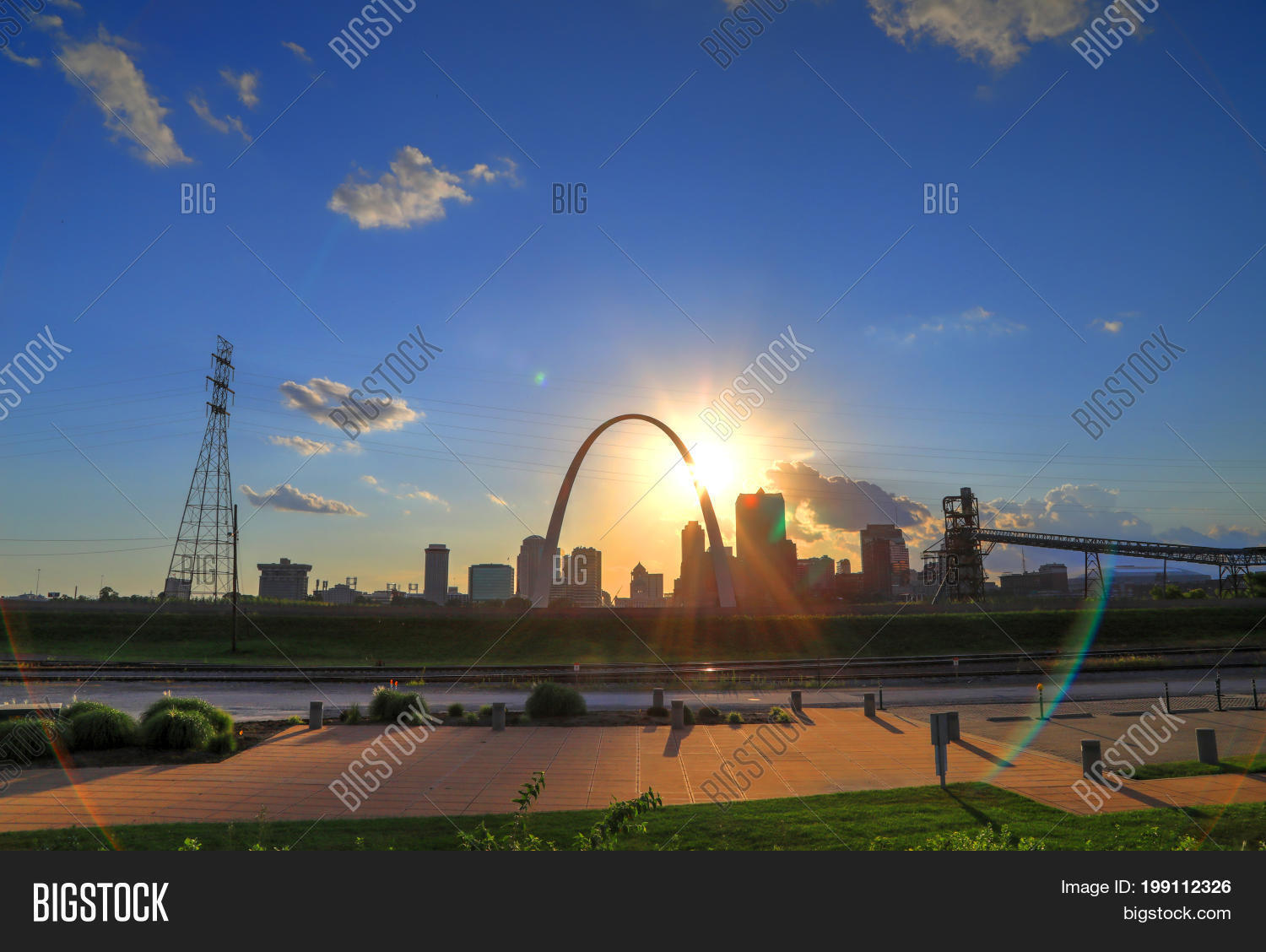 Sunset Over St. Louis Image & Photo (Free Trial) | Bigstock
