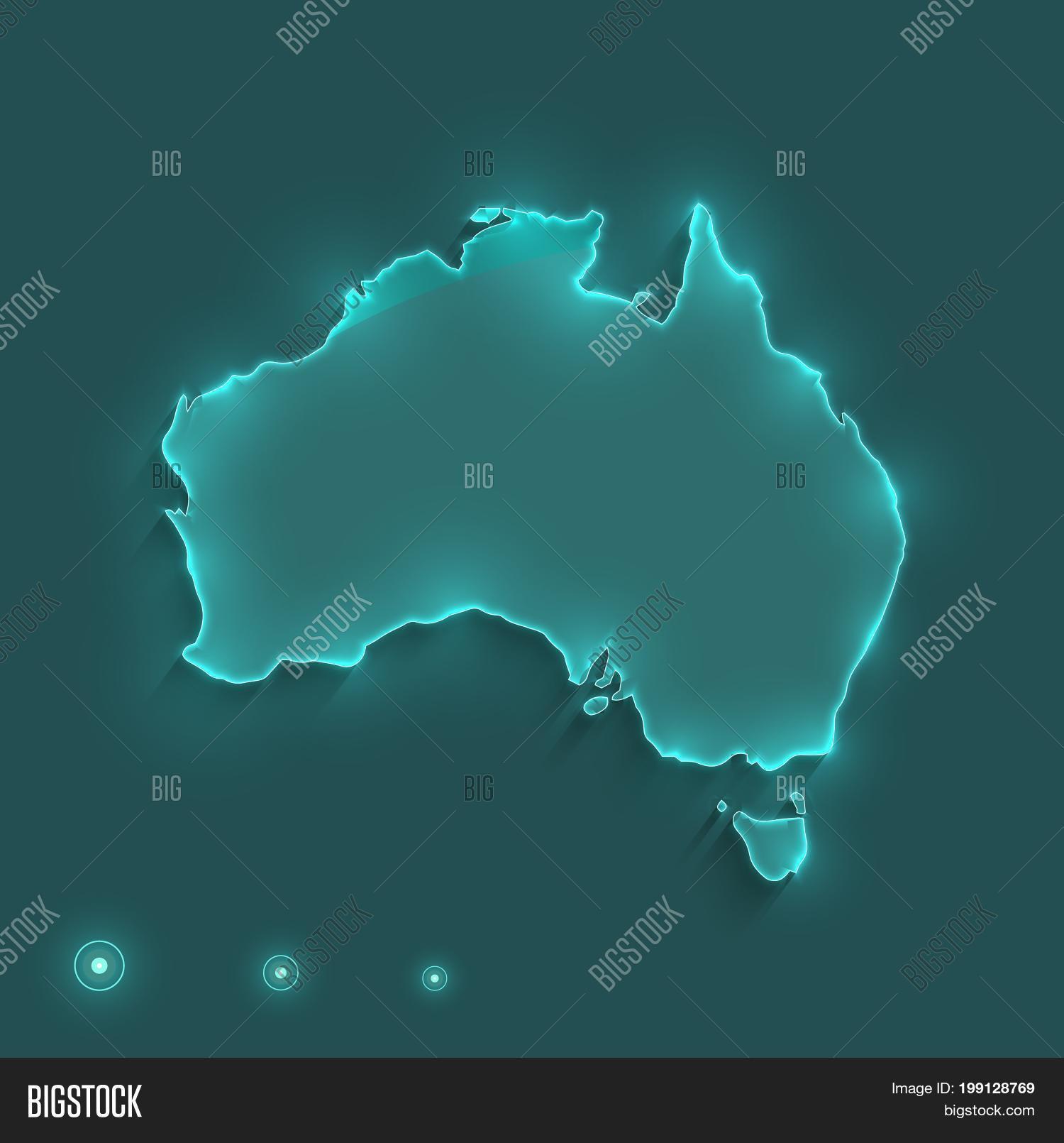 Australia Map Light Image & Photo (Free Trial) | Bigstock