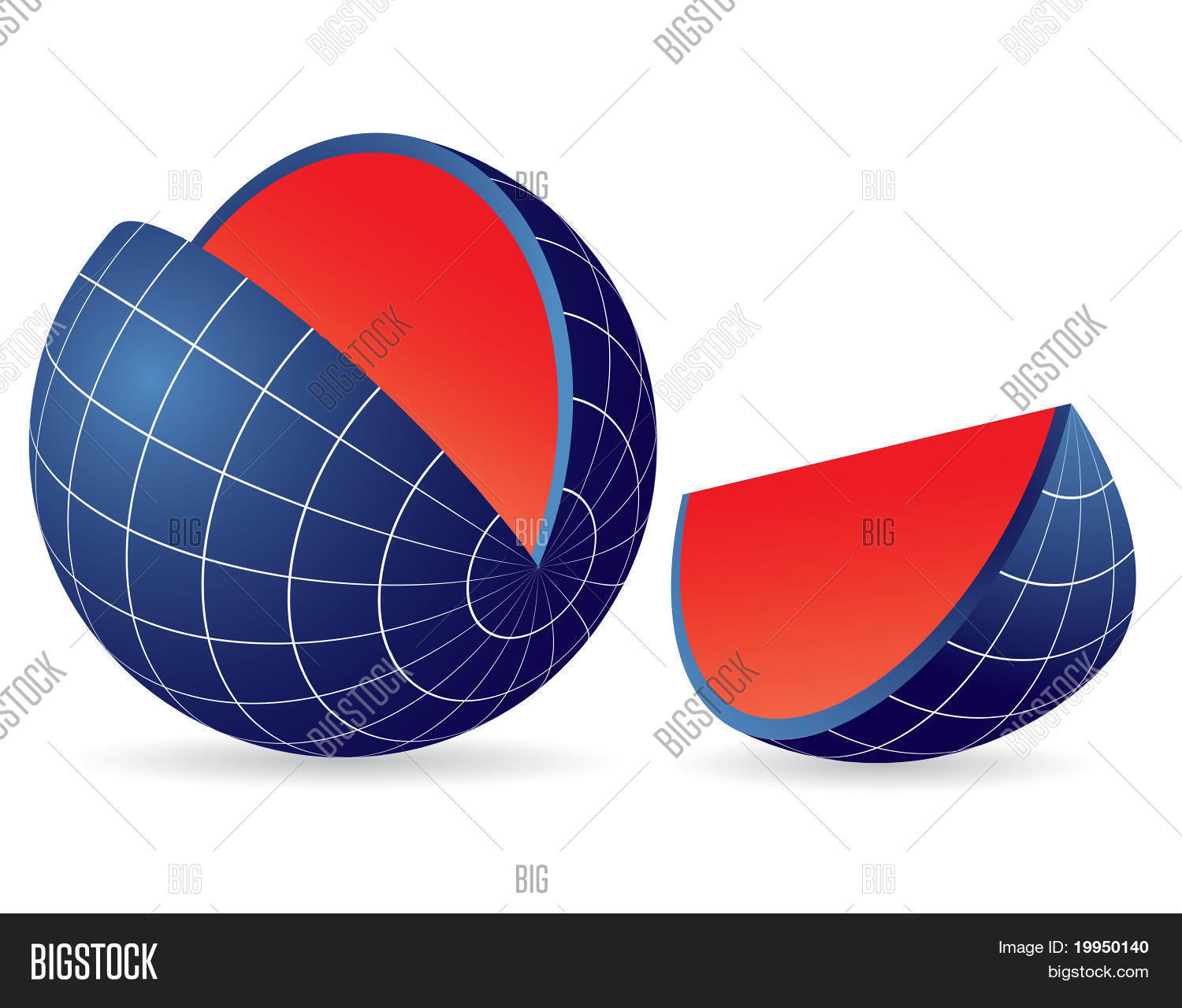 Earth Globe Slice Vector & Photo (Free Trial) | Bigstock
