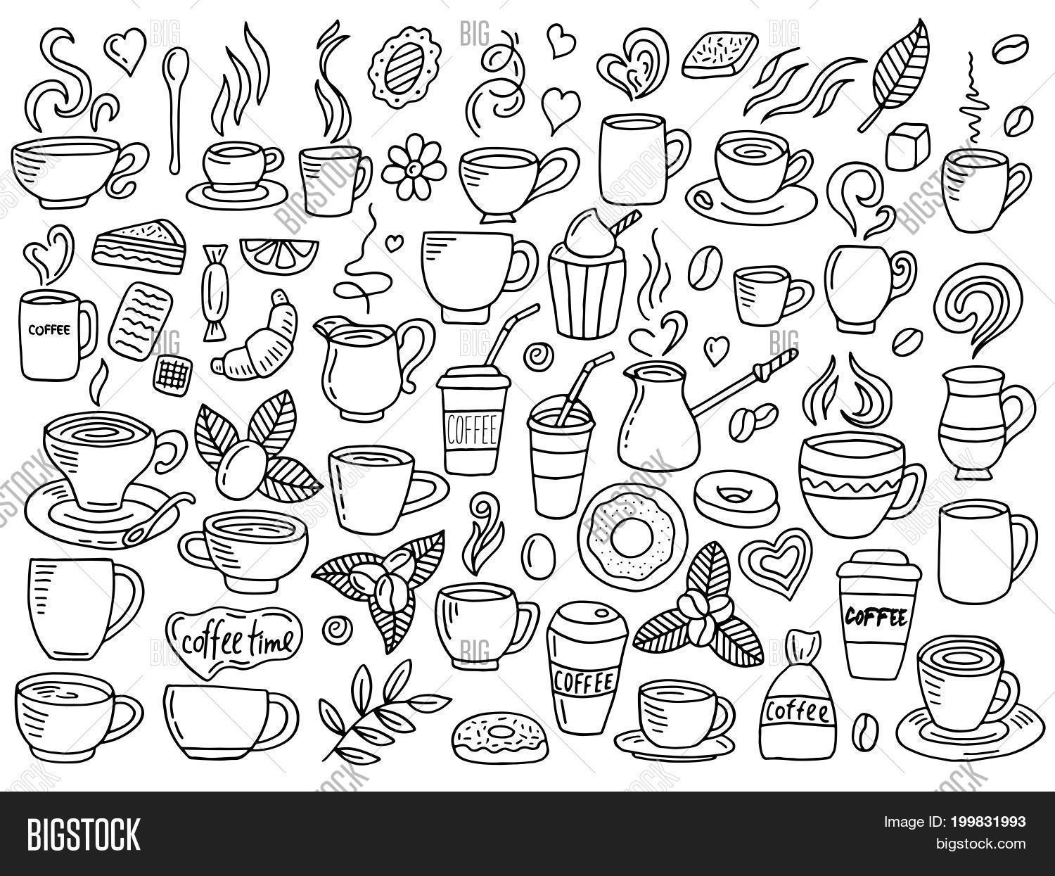 Doodle Coffee Vector & Photo (Free Trial) | Bigstock