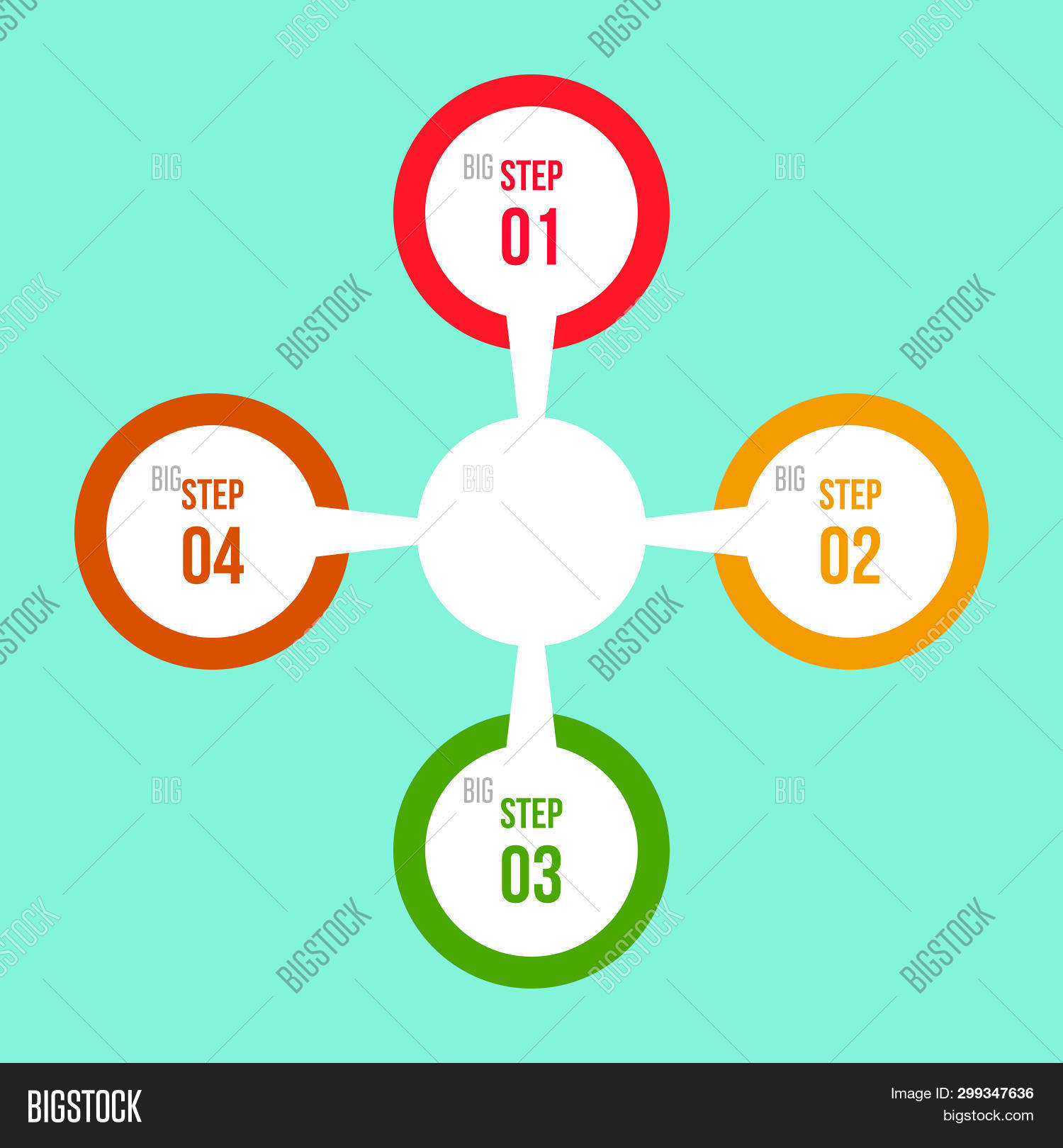 4 Steps Circle Chart Vector & Photo (Free Trial) | Bigstock