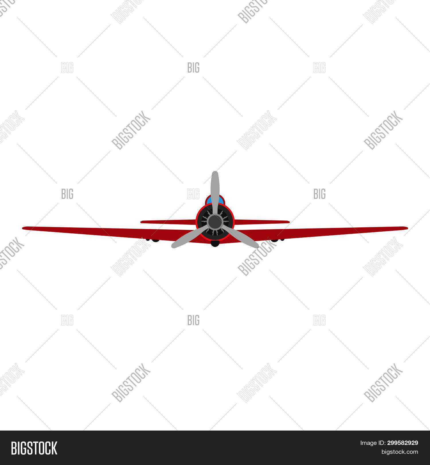 Plane Front View Vector & Photo (Free Trial) | Bigstock