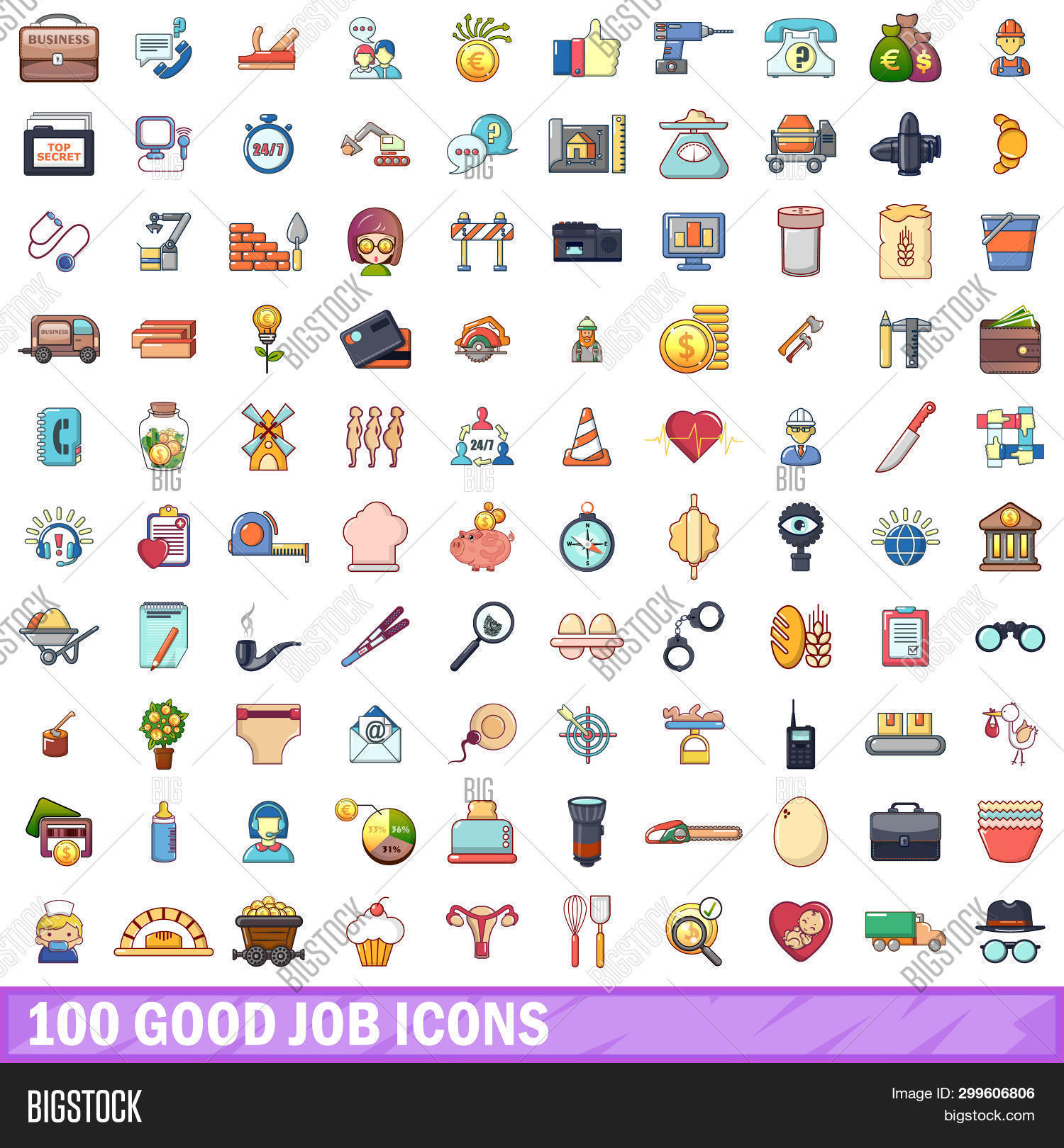 100 Good Job Icons Set Image & Photo (Free Trial) | Bigstock