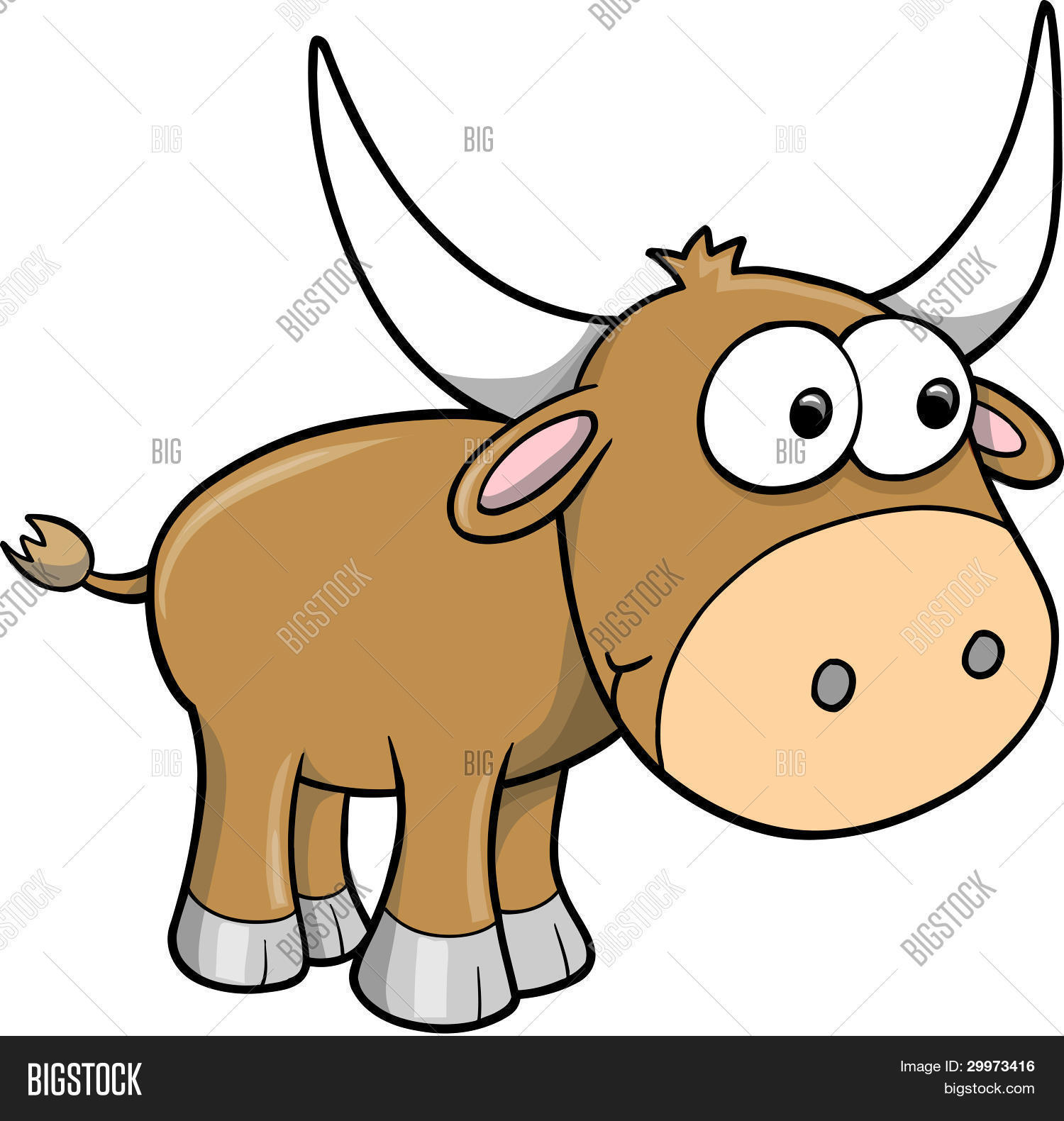 Goofy Happy Bull Vector & Photo (Free Trial) | Bigstock