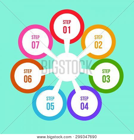 7 Steps Circle Chart Vector & Photo (Free Trial) | Bigstock