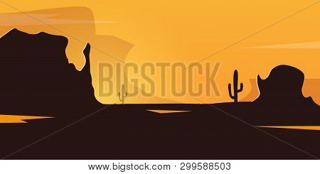 Wild West Landscape Vector & Photo (Free Trial) | Bigstock