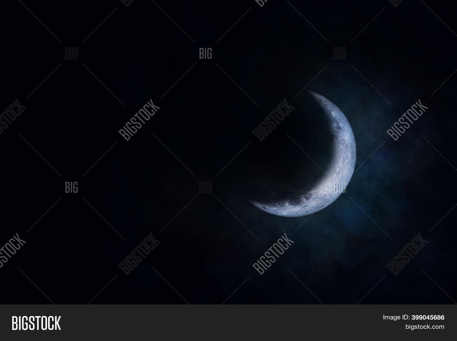 Half Moon Space Night Image & Photo (Free Trial) | Bigstock