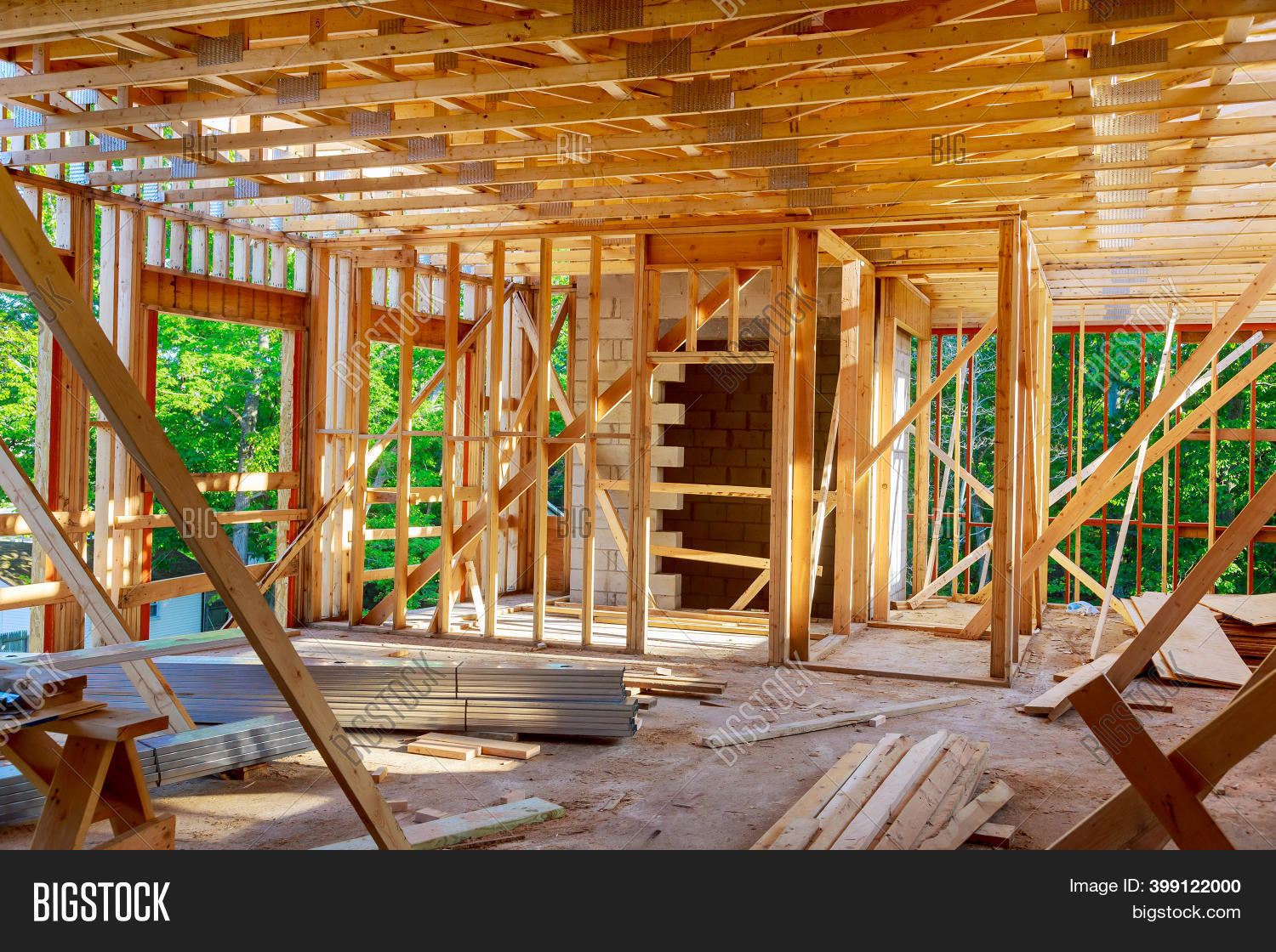 Wooden Frame Structure Image & Photo (Free Trial) | Bigstock