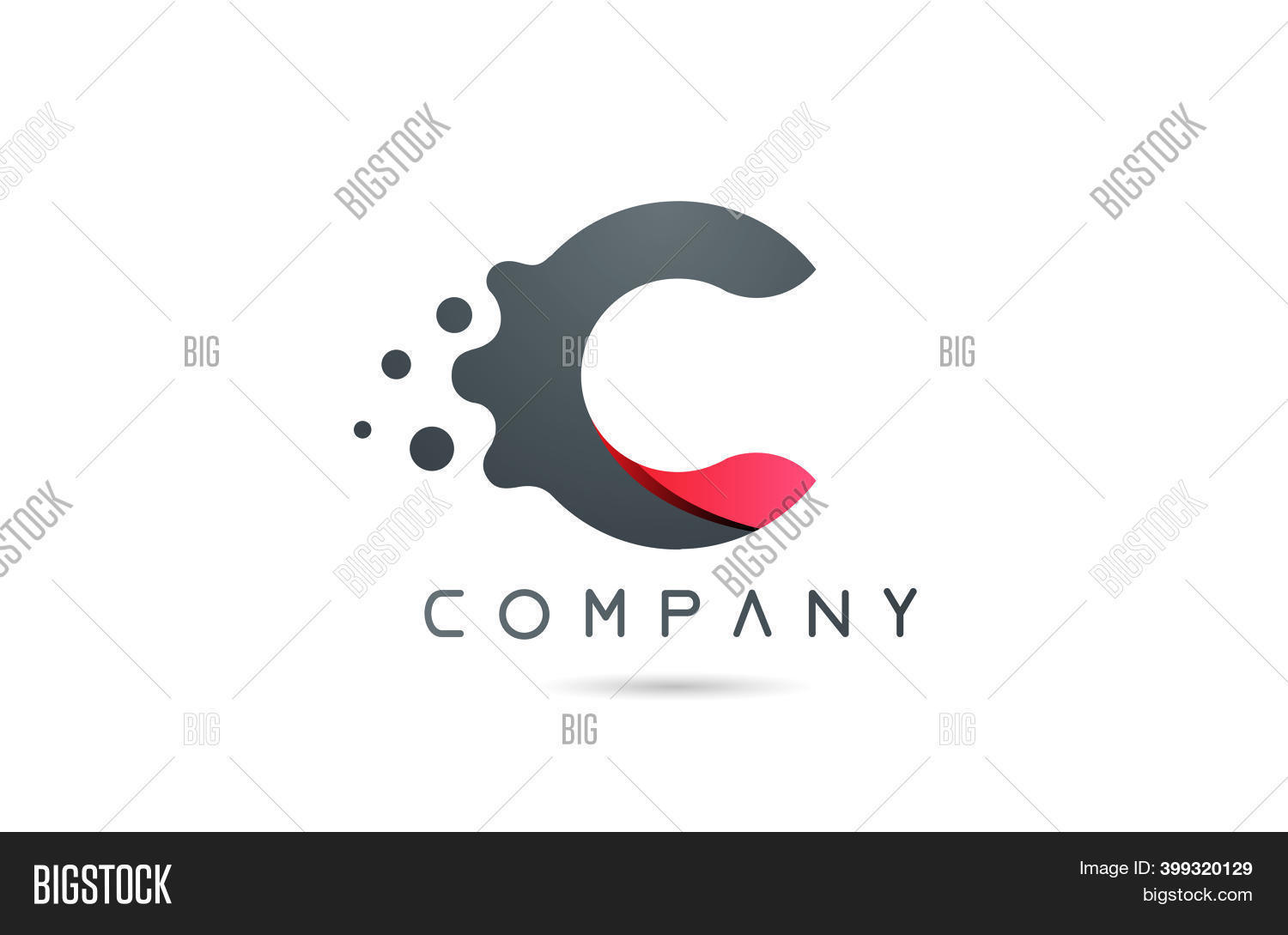 C Pink Grey Alphabet Vector & Photo (Free Trial) | Bigstock