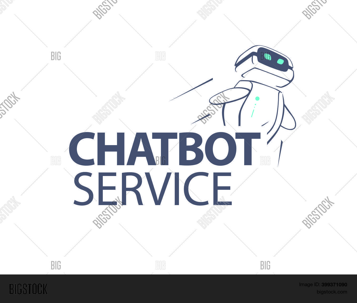 Chat Bot Service Logo Vector & Photo (Free Trial) | Bigstock