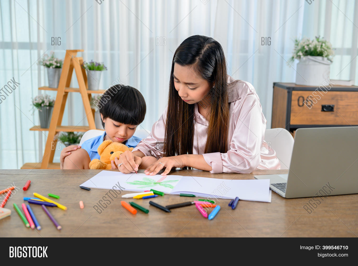 Asian Mother Work Home Image & Photo (Free Trial) | Bigstock