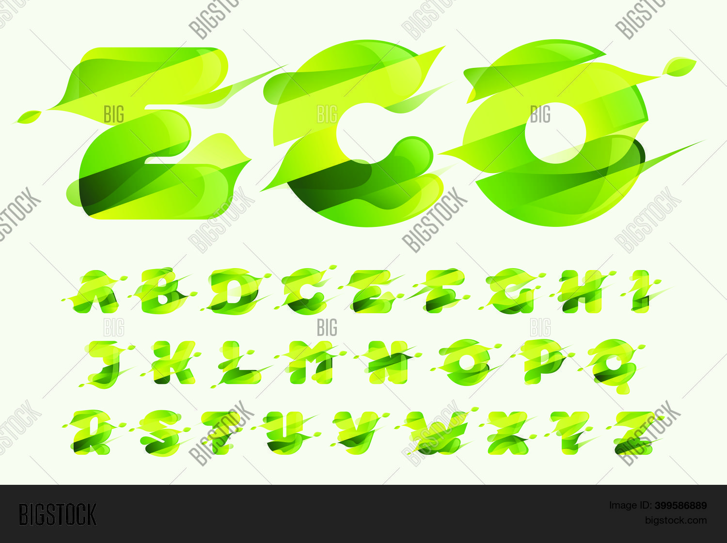 Alphabet Green Vector & Photo (Free Trial) | Bigstock
