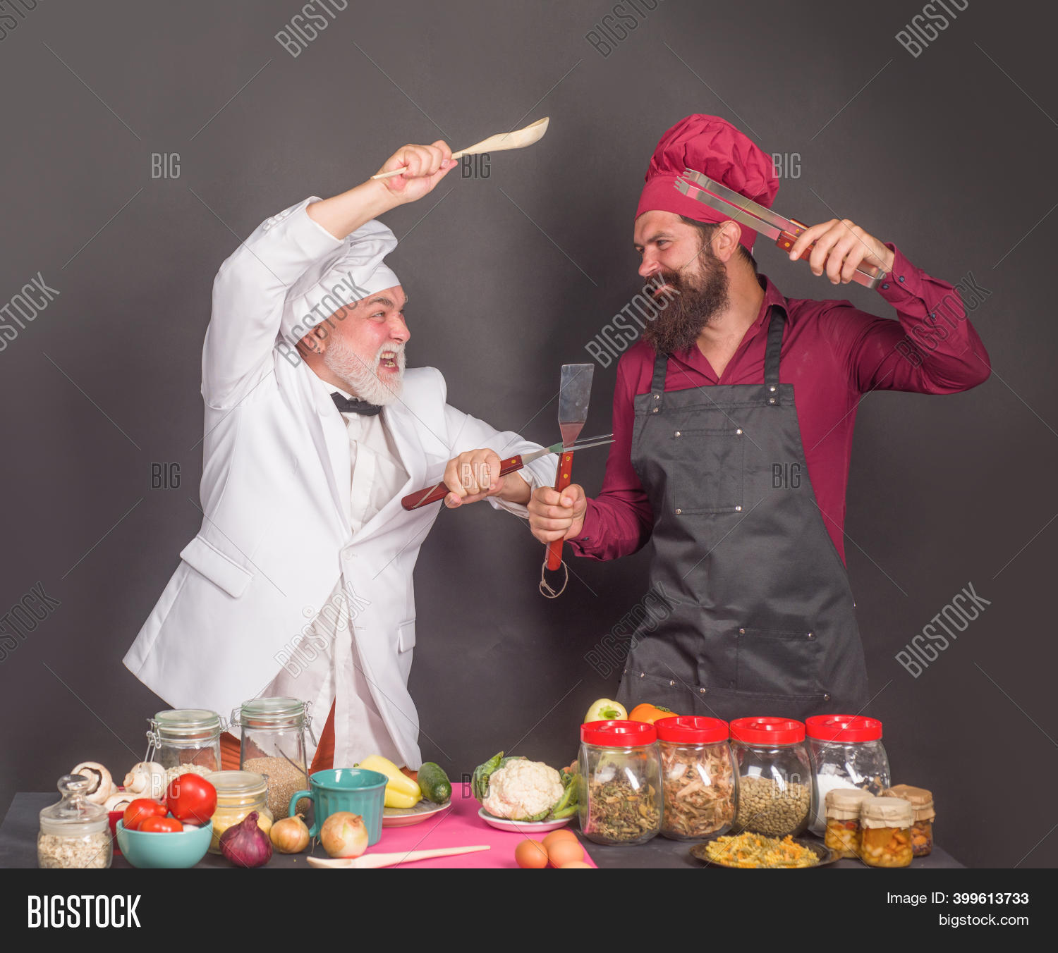 Chefs On Kitchen. Two Image & Photo (Free Trial) | Bigstock