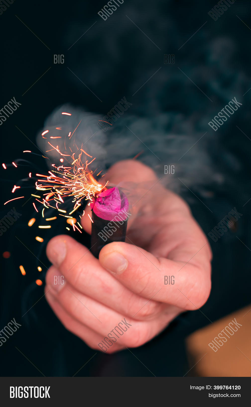 Firecracker Hand. Man Image & Photo (Free Trial) | Bigstock