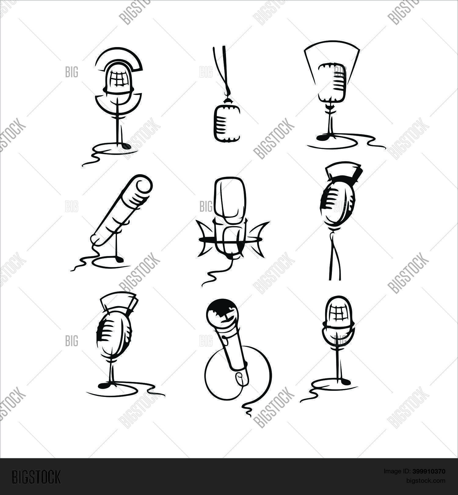 Studio Mic Subtitled Vector & Photo (Free Trial) | Bigstock