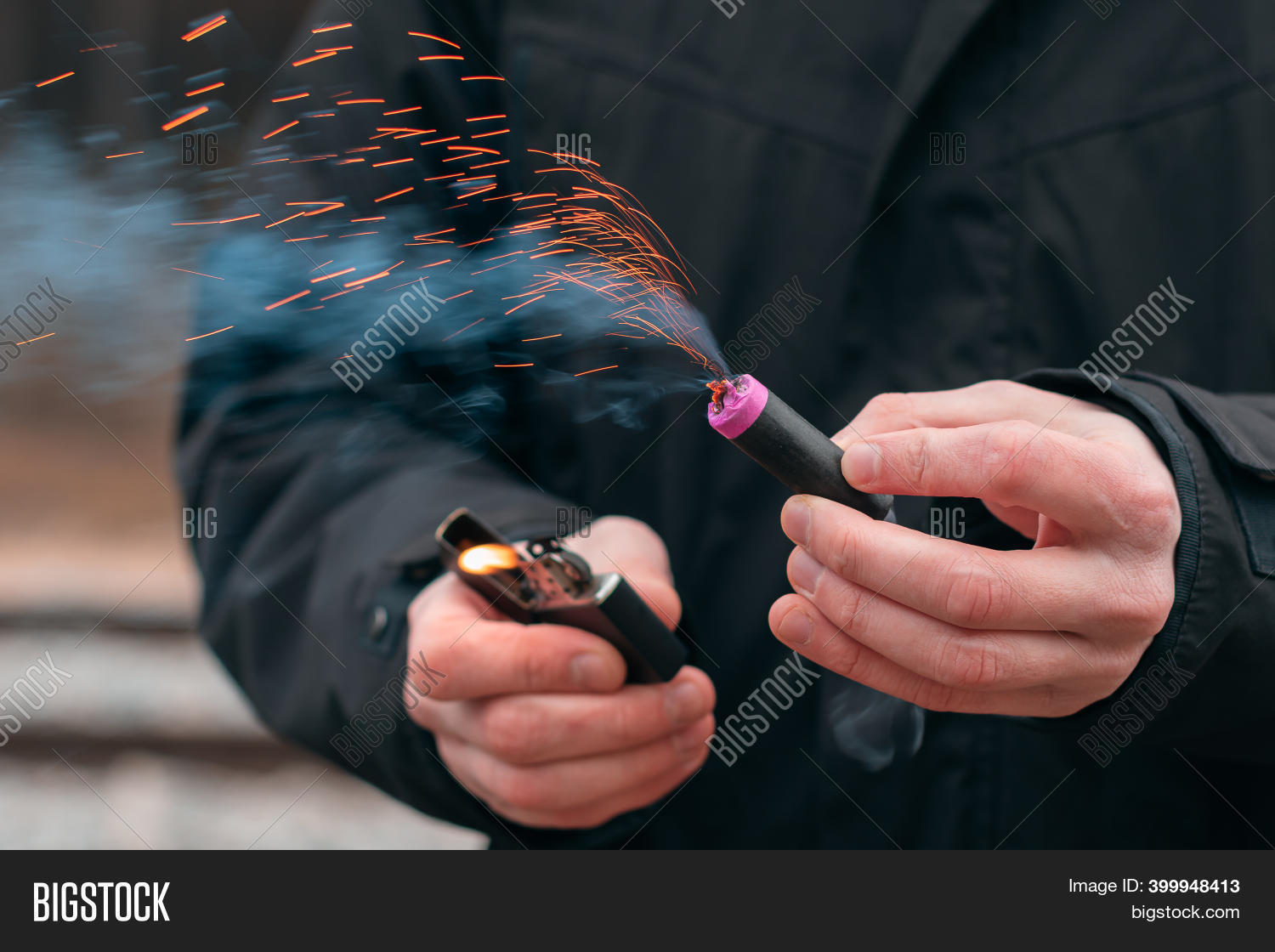 Firecracker Hand. Man Image & Photo (Free Trial) | Bigstock