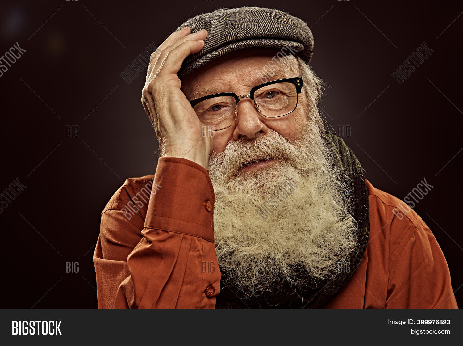 Old Man Beard Black And White