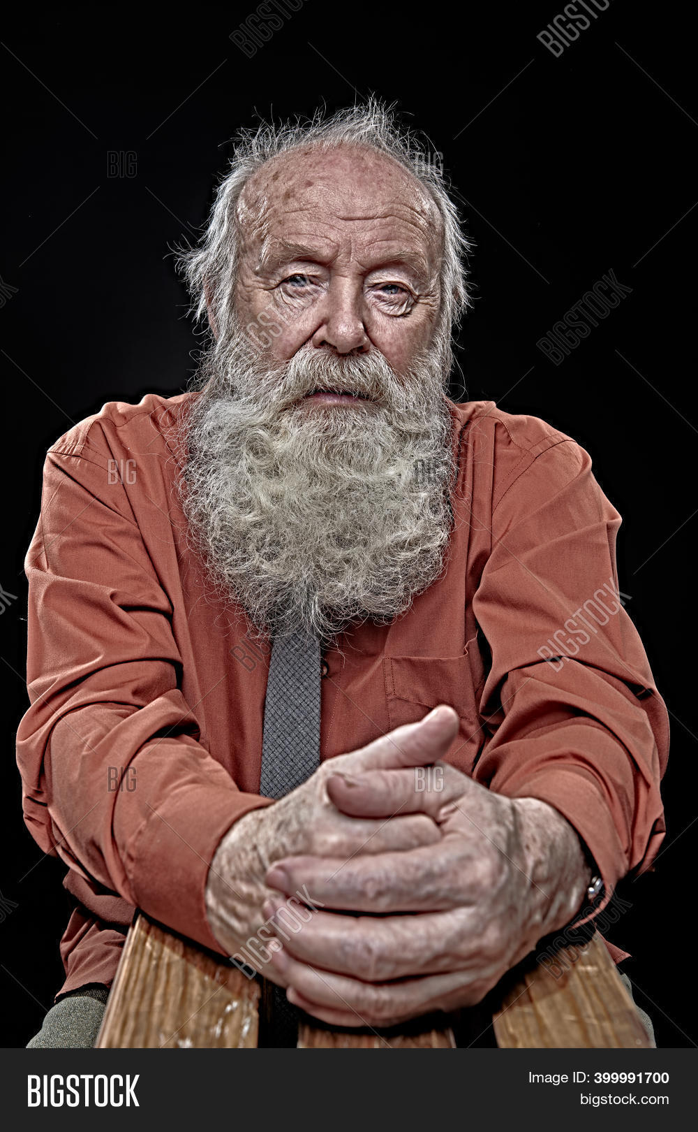 Old Man Portrait Black And White