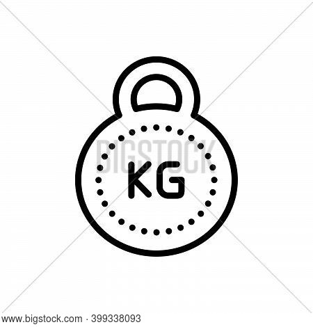 Black Line Icon Kg Vector & Photo (Free Trial) | Bigstock