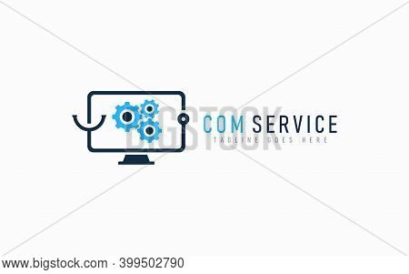 Computer Service Logo Vector & Photo (Free Trial) | Bigstock