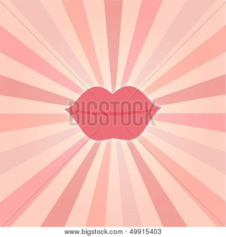 Retro Background Lips Vector & Photo (Free Trial) | Bigstock