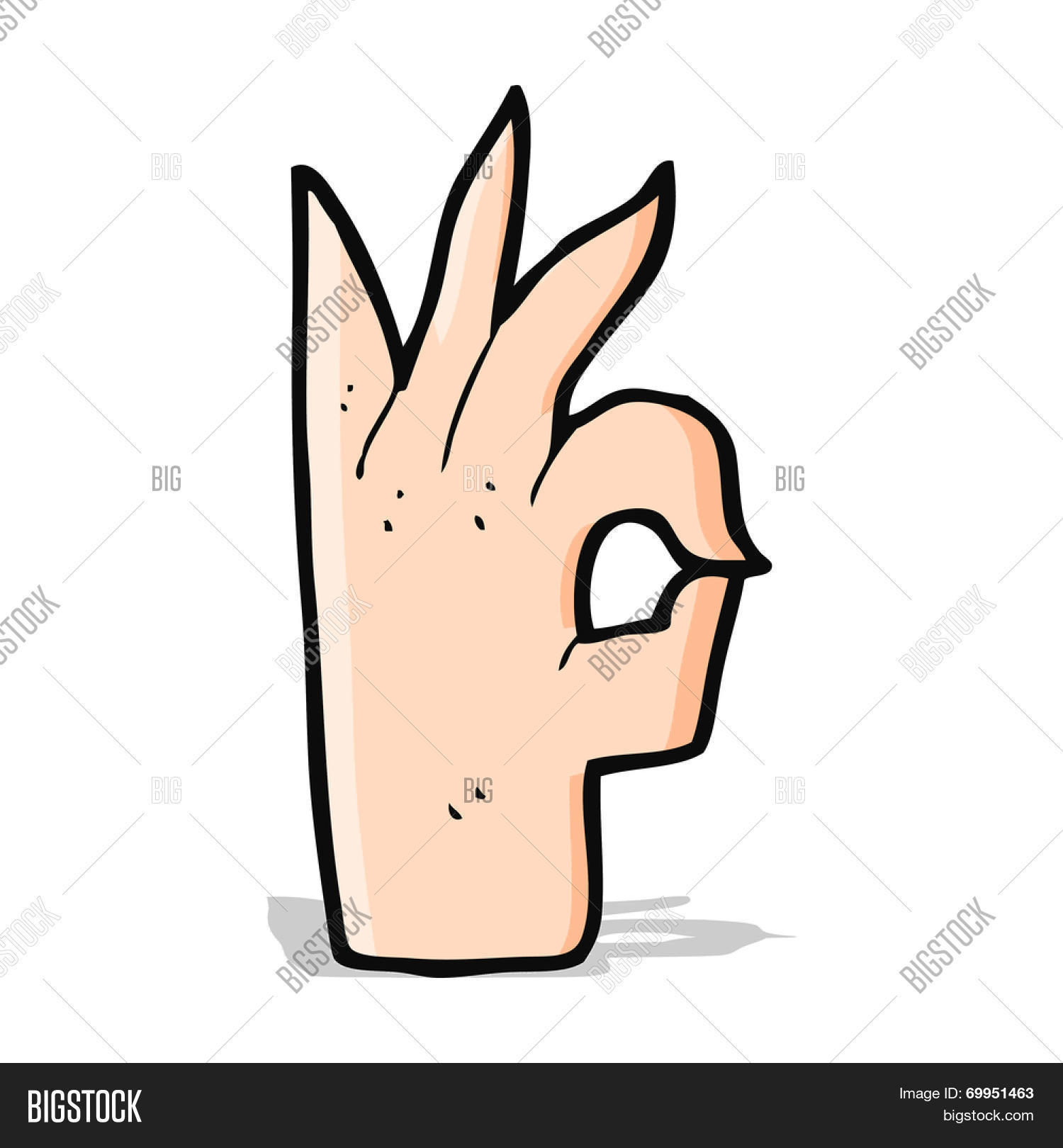 Cartoon Okay Hand Vector & Photo (Free Trial) | Bigstock