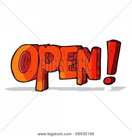 Cartoon Open Symbol Vector & Photo (Free Trial) | Bigstock