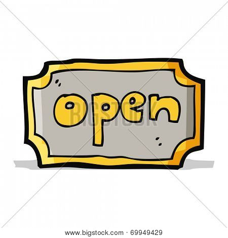 Cartoon Open Sign Vector & Photo (Free Trial) | Bigstock