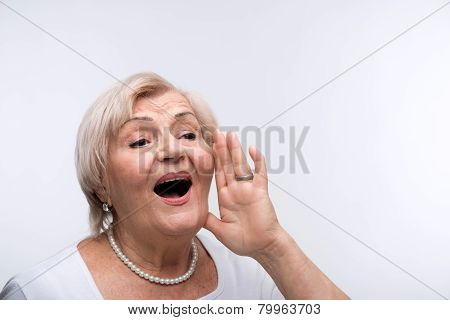 Elderly Lady Shouting Image & Photo (Free Trial) | Bigstock