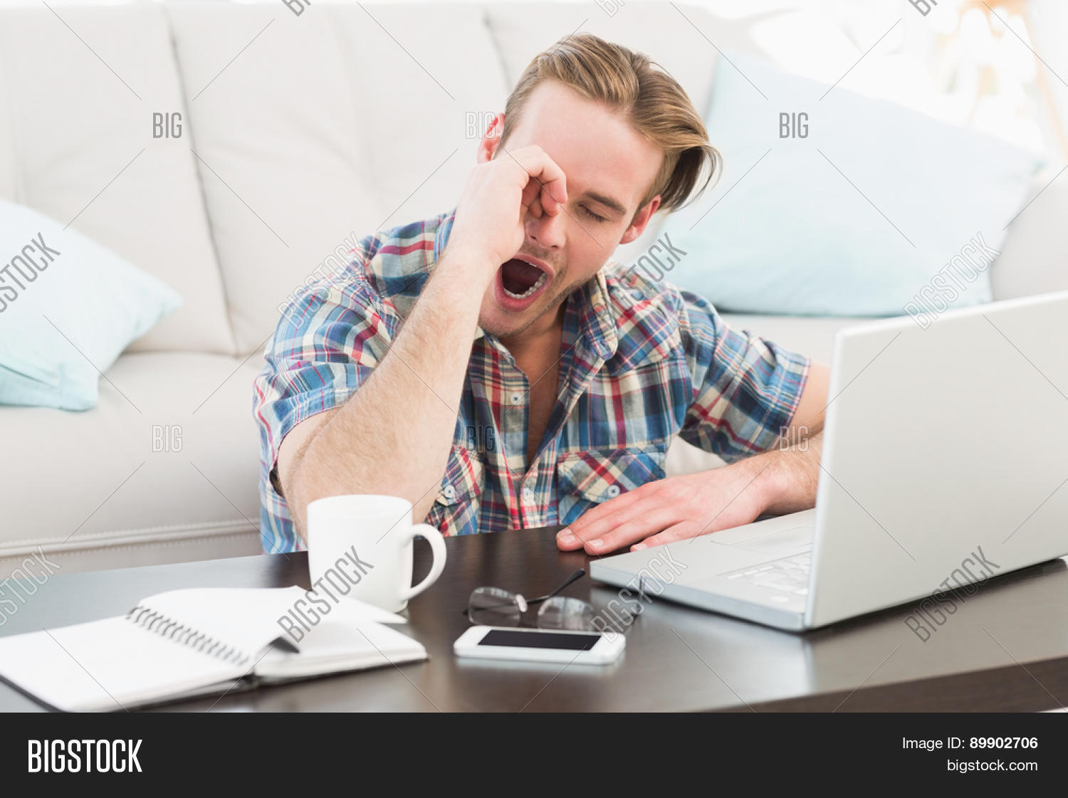 Tired Man Working Image & Photo (Free Trial) | Bigstock