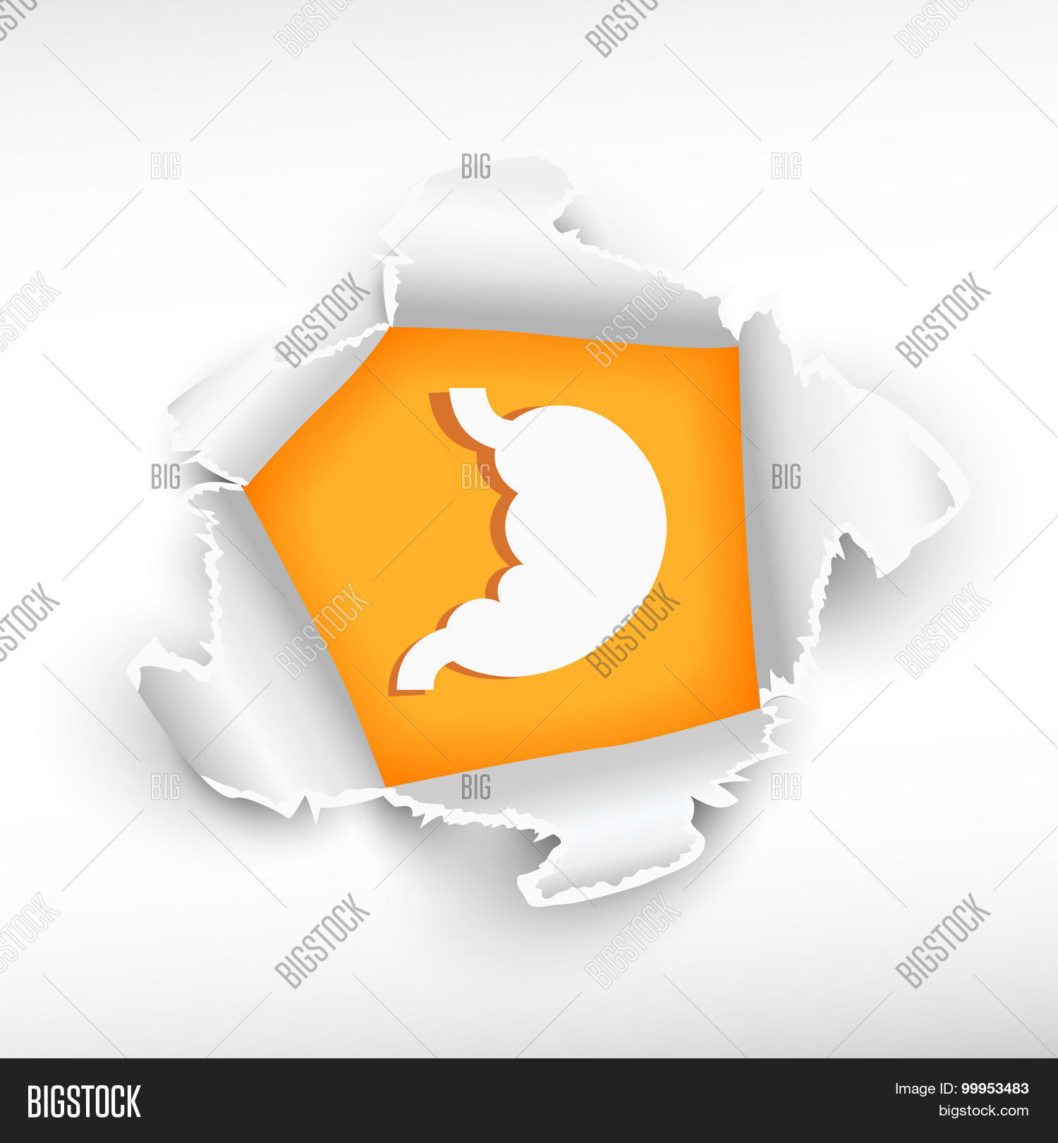 Human Stomach Symbol Vector & Photo (Free Trial) | Bigstock
