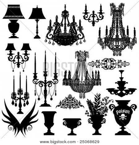 Baroque elements, vector silhouette Stock Vector & Stock Photos | Bigstock