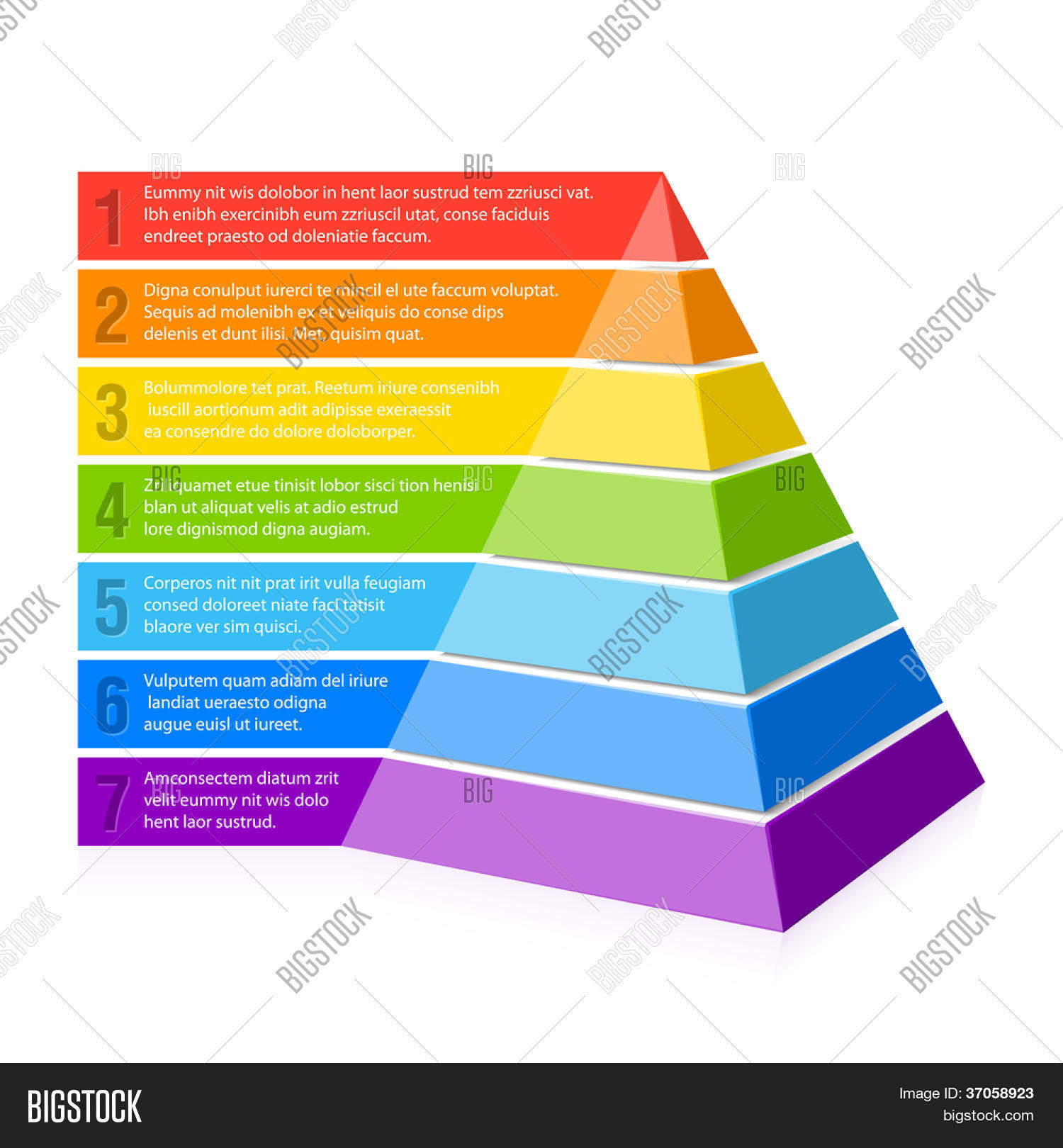 Vectores y fotos en stock de Gráfico de la pirámide. Vector. | Bigstock