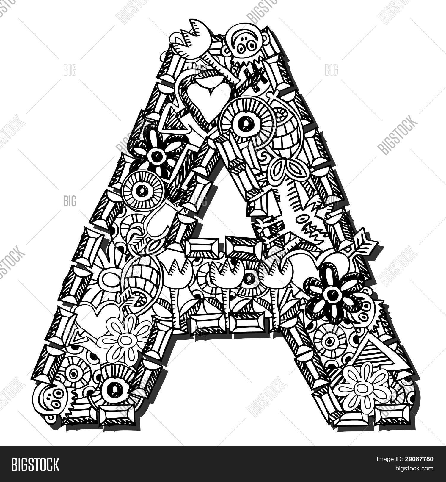 Childlike Doodle ABC, Crazy Letter Image & Photo | Bigstock